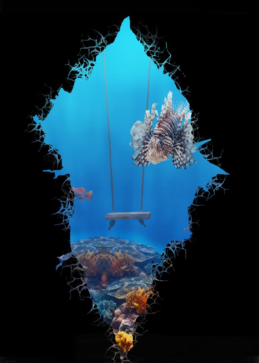 'Underwater Life' Poster, picture, metal print, paint by Ali Tuna Dilli ...