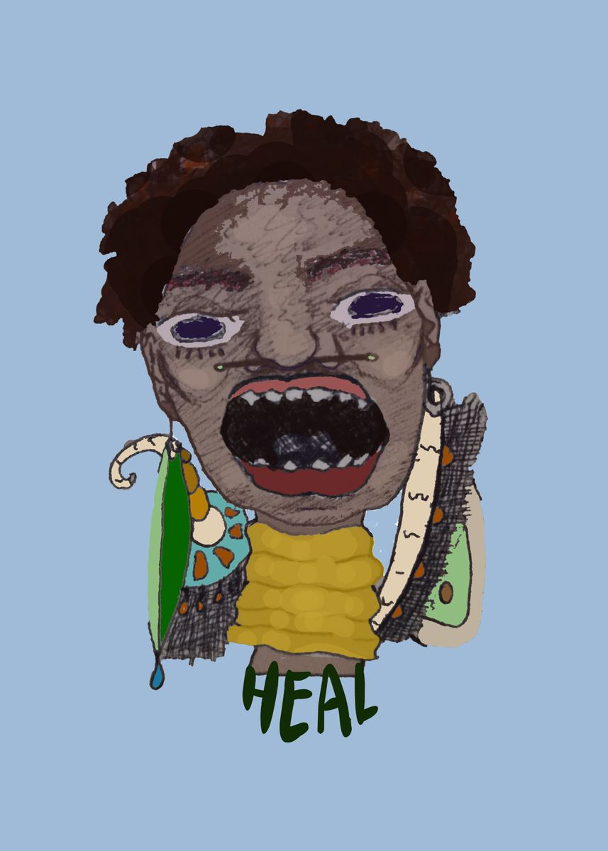 'Heal' Poster, picture, metal print, paint by MALESI artwork | Displate