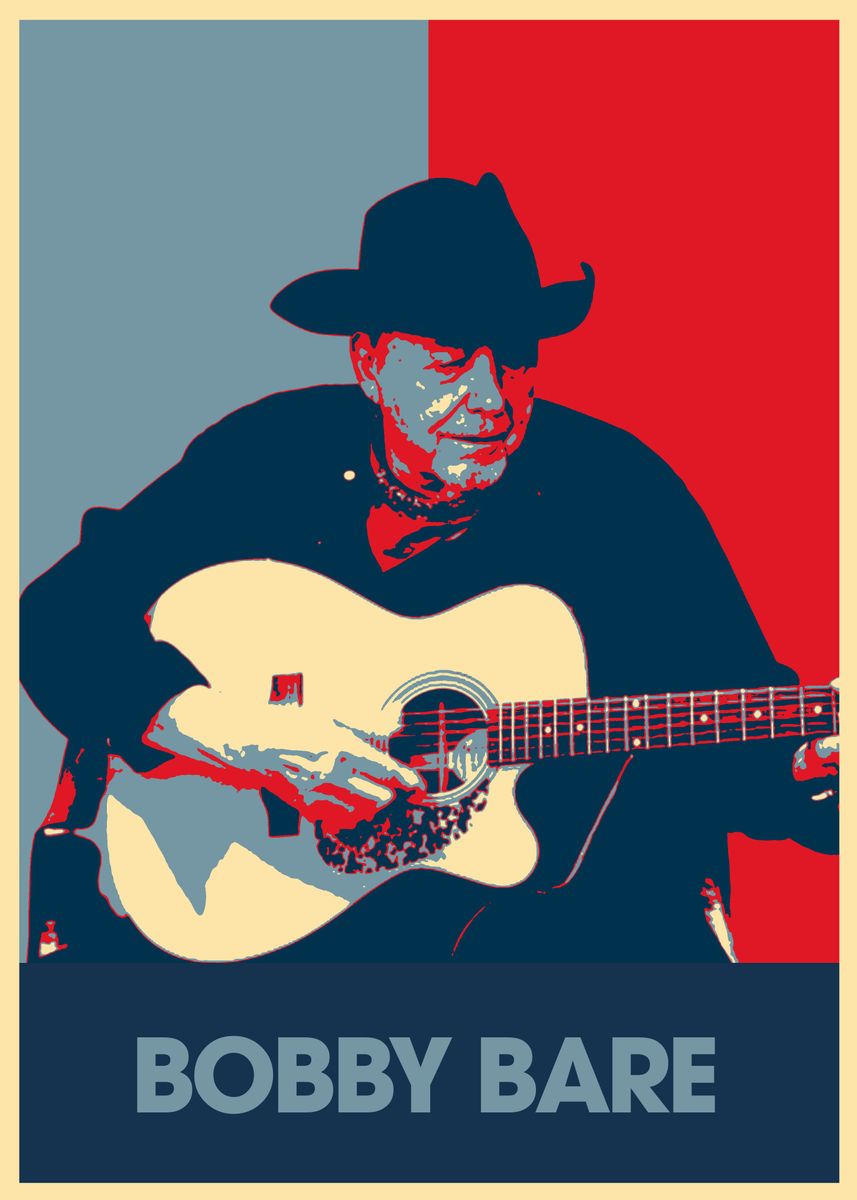 'Bobby Bare' Poster, picture, metal print, paint by Cantrell Griffith ...