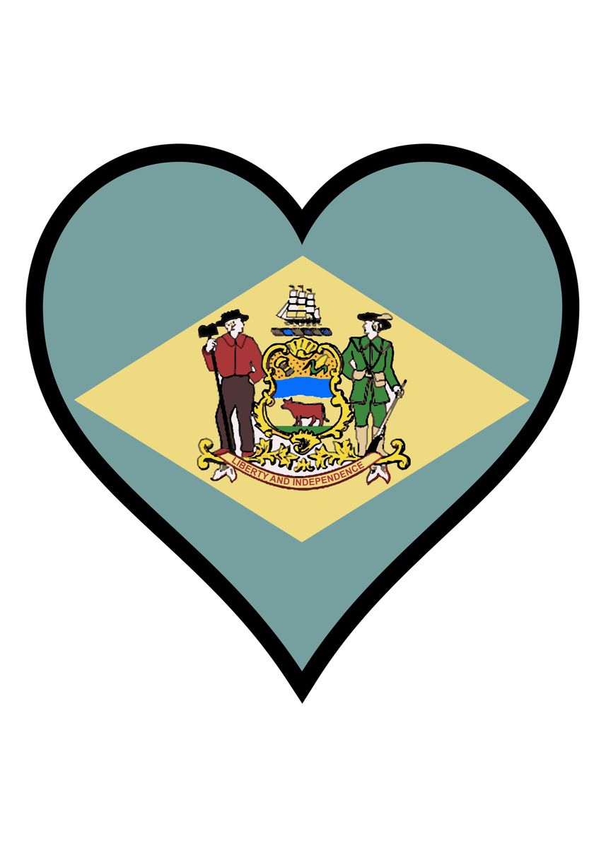 'Love Delaware' Poster, picture, metal print, paint by HomeStead ...