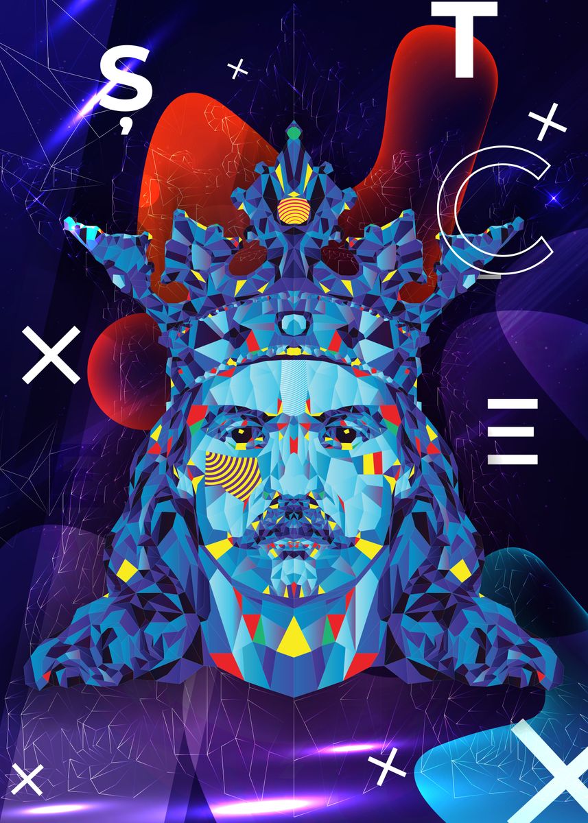 'Medieval Futuristic King' Poster, picture, metal print, paint by Zanik ...