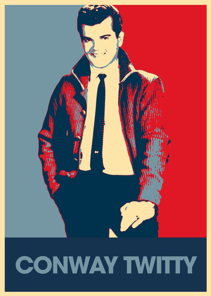 ' Conway Twitty' Poster, picture, metal print, paint by Cantrell ...