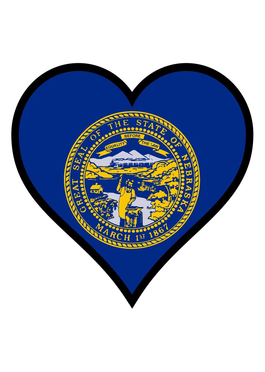 'Love Nebraska' Poster by HomeStead Digital | Displate