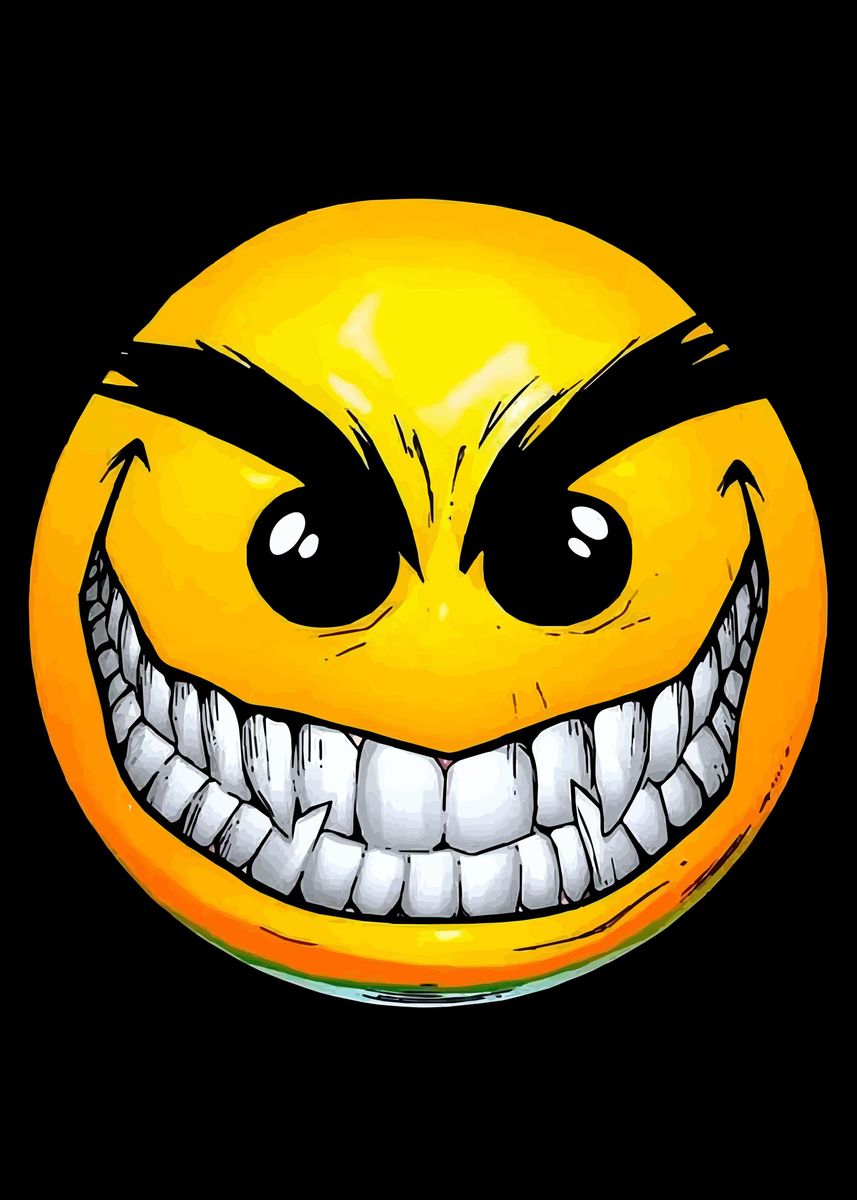 'Bad smiley face' Poster, picture, metal print, paint by IceShadow13 ...