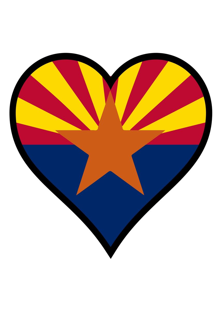'Love Arizona' Poster, picture, metal print, paint by HomeStead Digital ...