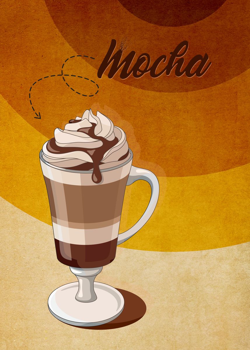 'Mocha' Poster, picture, metal print, paint by Out of Box Designer ...