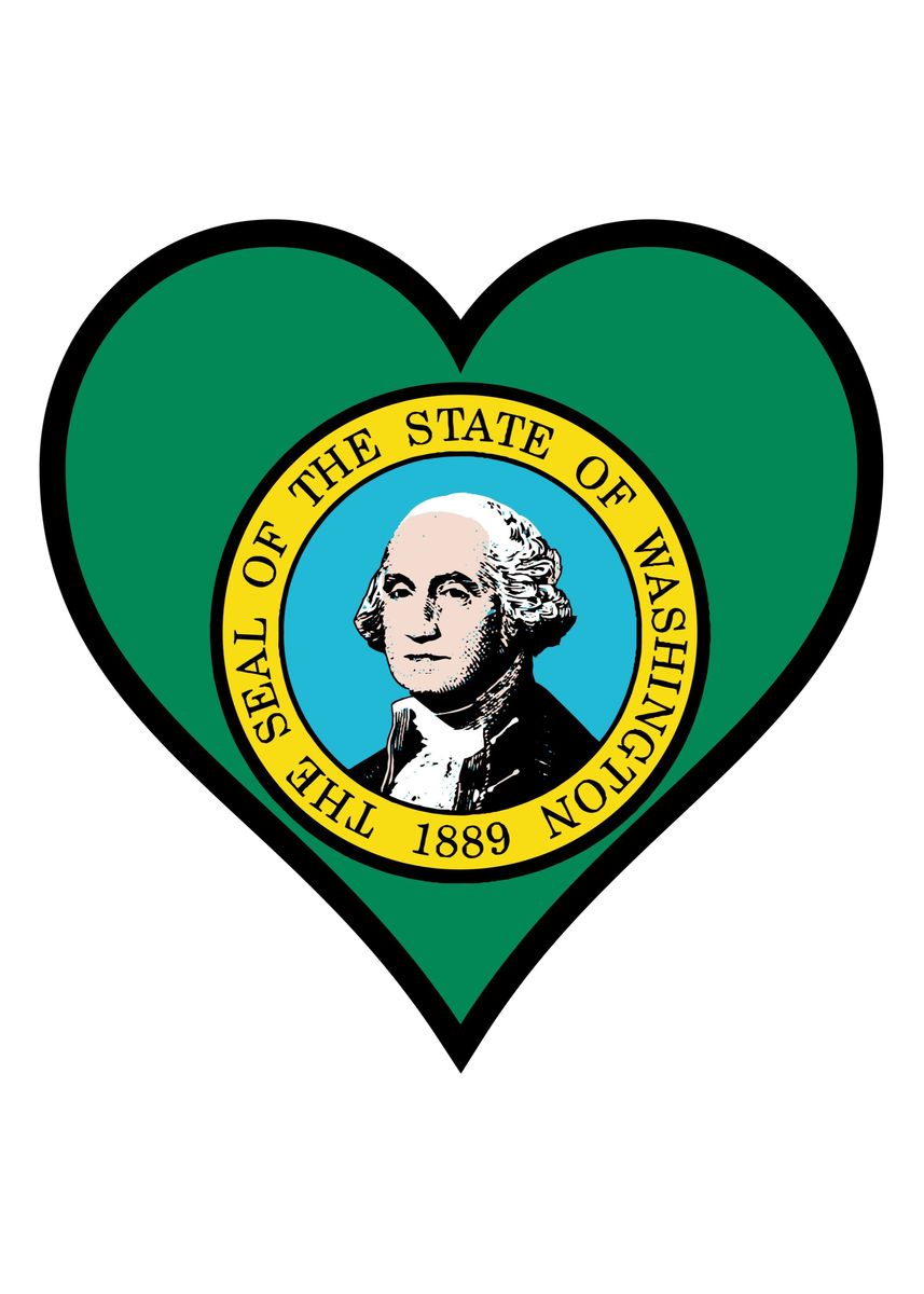 'Love Washington' Poster, picture, metal print, paint by HomeStead ...