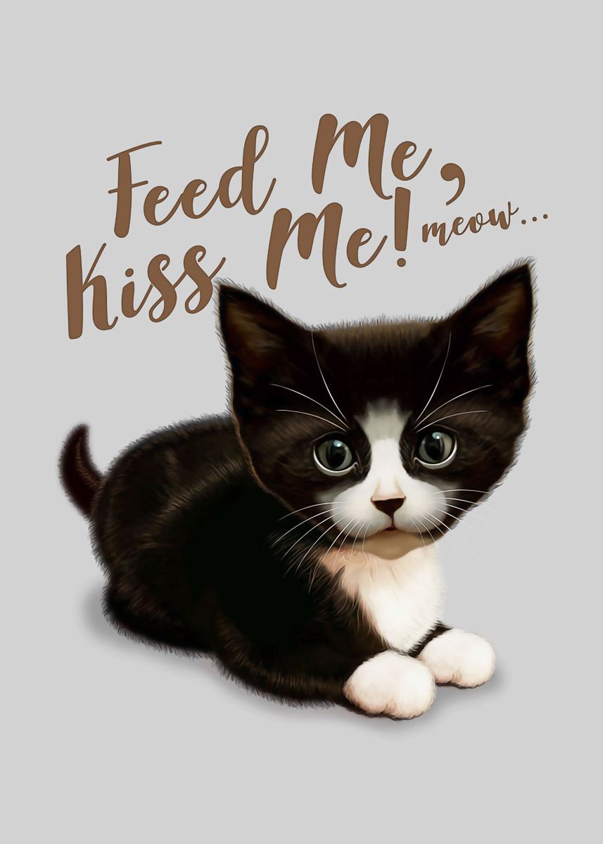 'KISS ME FEED ME' Poster, picture, metal print, paint by adamlawless ...