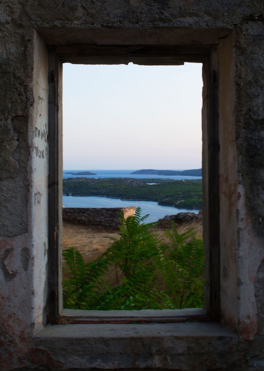 'View from window ' Poster, picture, metal print, paint by Nella Kovac ...