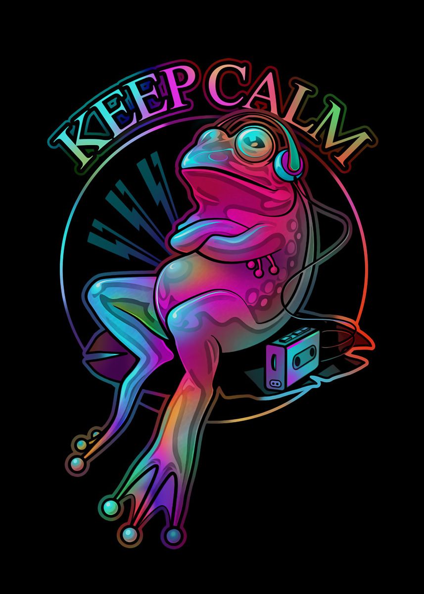 'FROG KEEP CALM' Poster by adamlawless | Displate