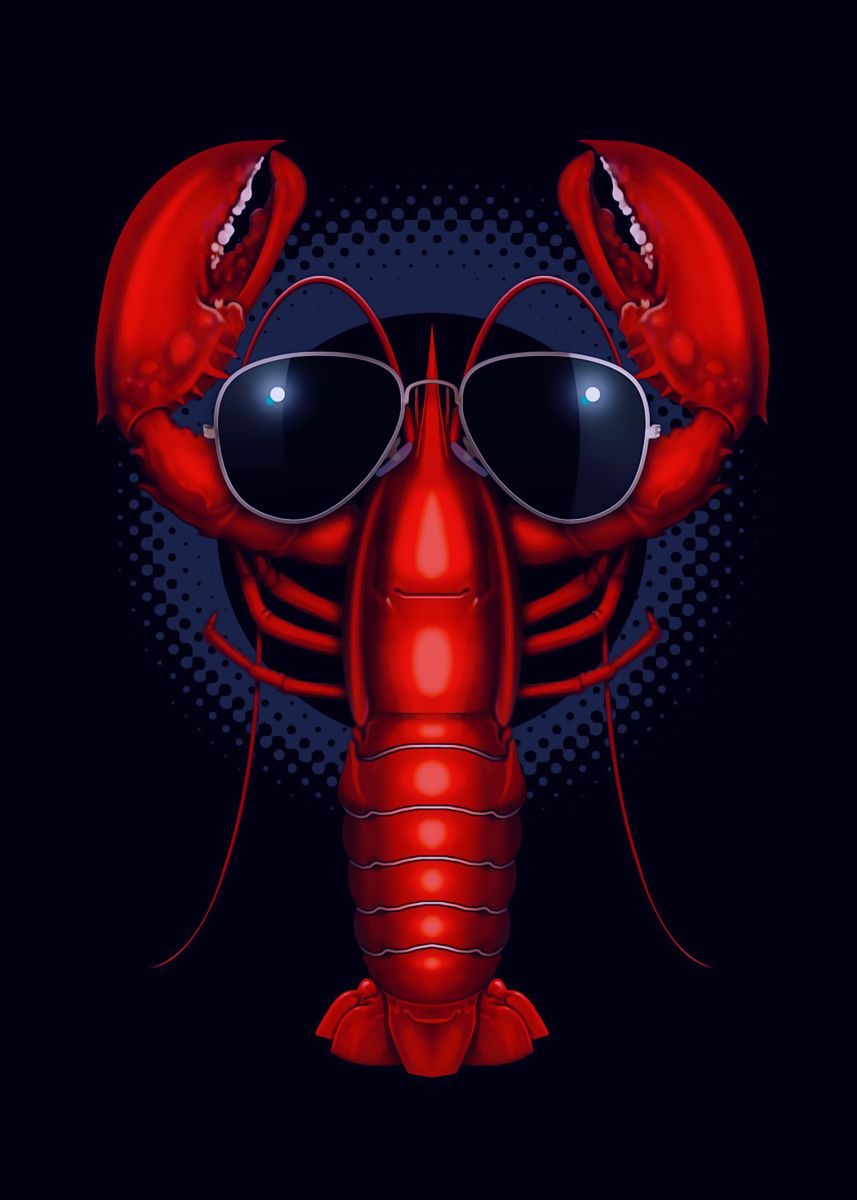 'COOL LOBSTER' Poster, picture, metal print, paint by adamlawless ...