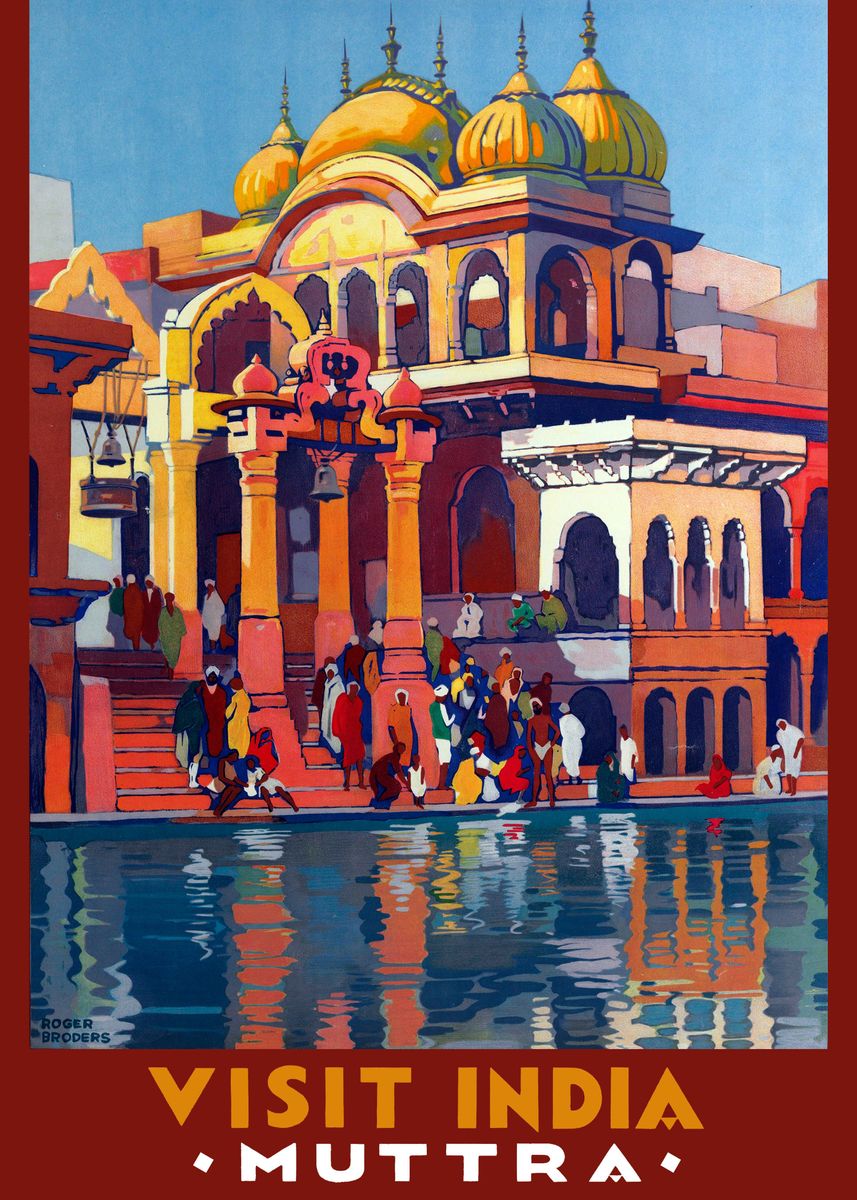 'Mathura Temple India' Poster, picture, metal print, paint by Long Shot ...