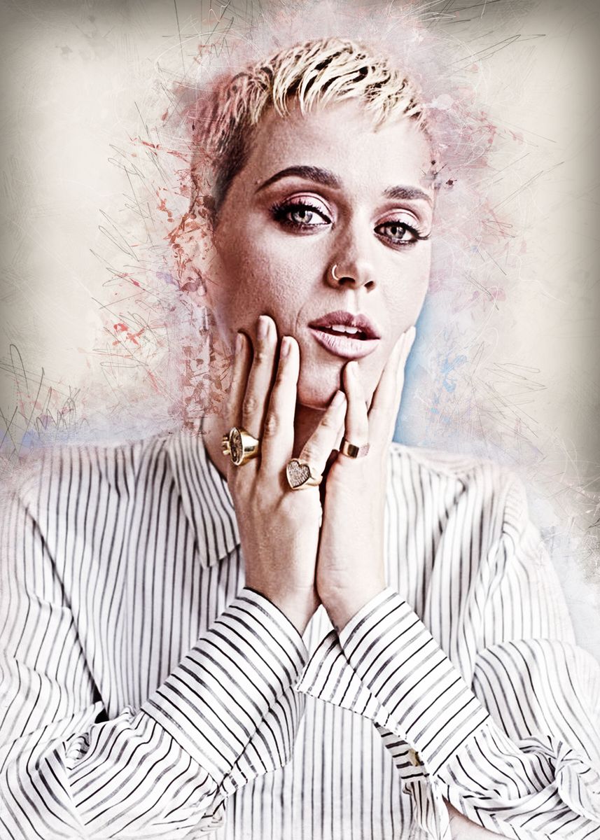 'Katy Perry' Poster, picture, metal print, paint by Riddle Mack | Displate