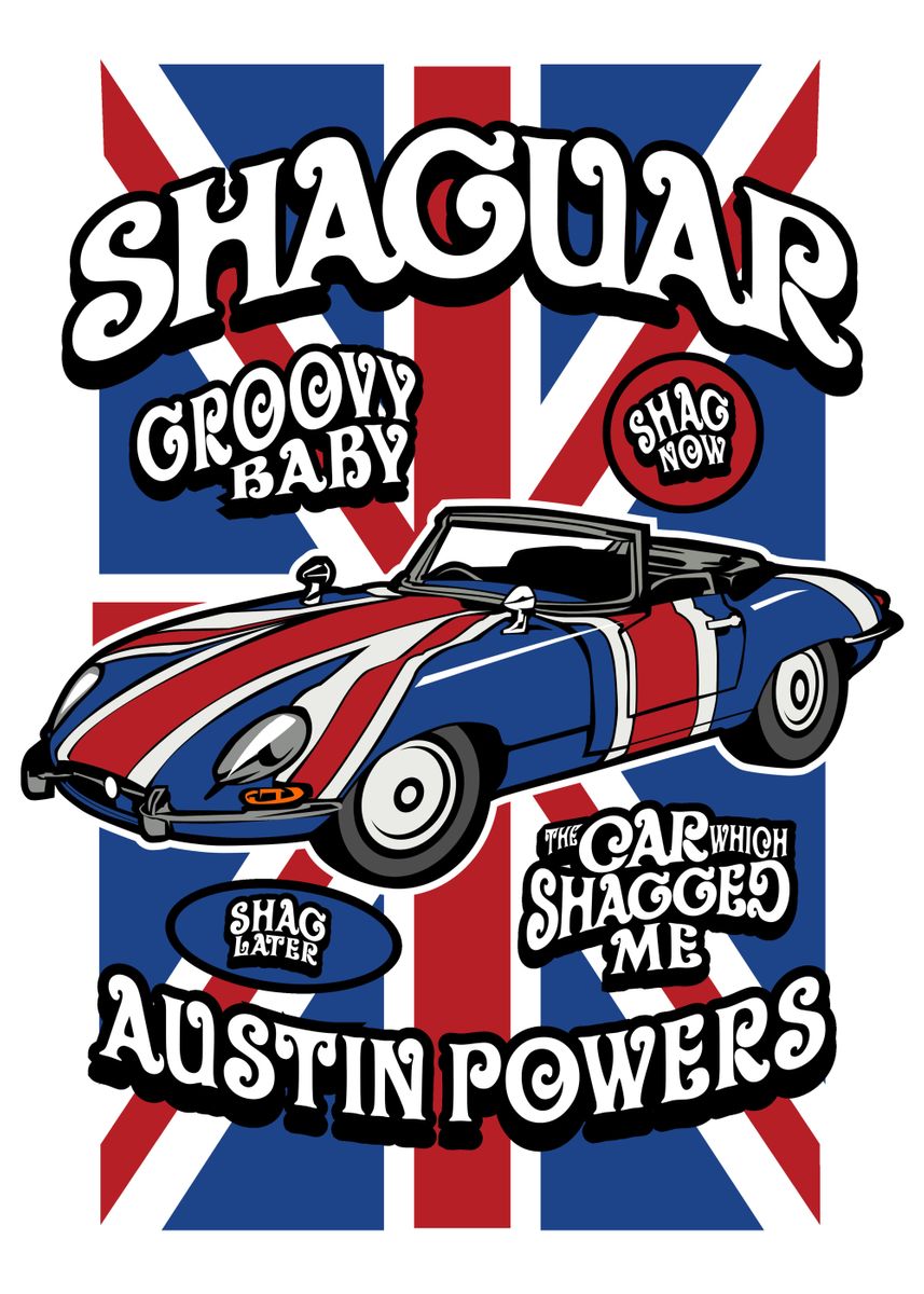 'Shaguar' Poster, picture, metal print, paint by Posterlicious | Displate