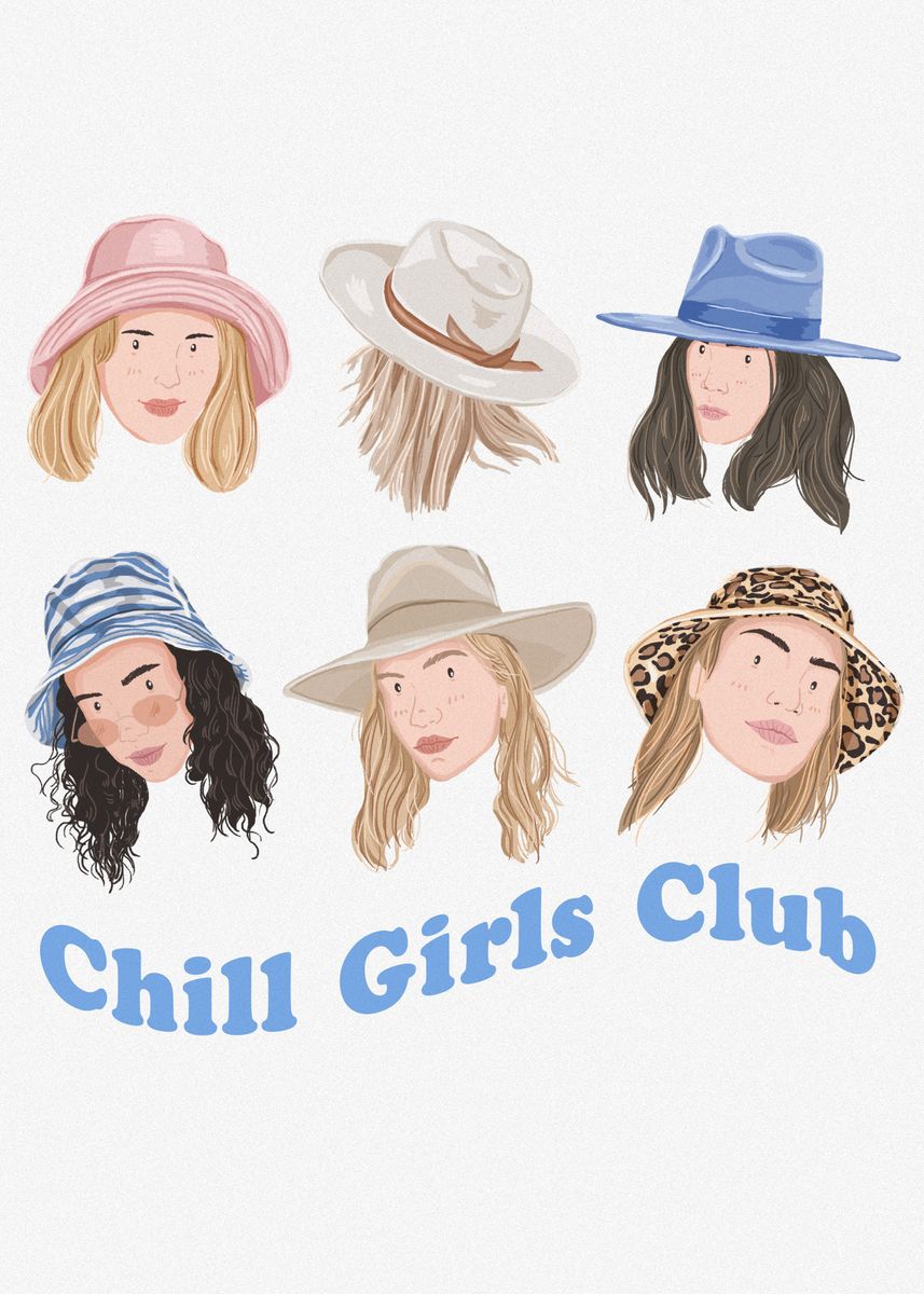 'Chill Girls Club' Poster by salfi art | Displate