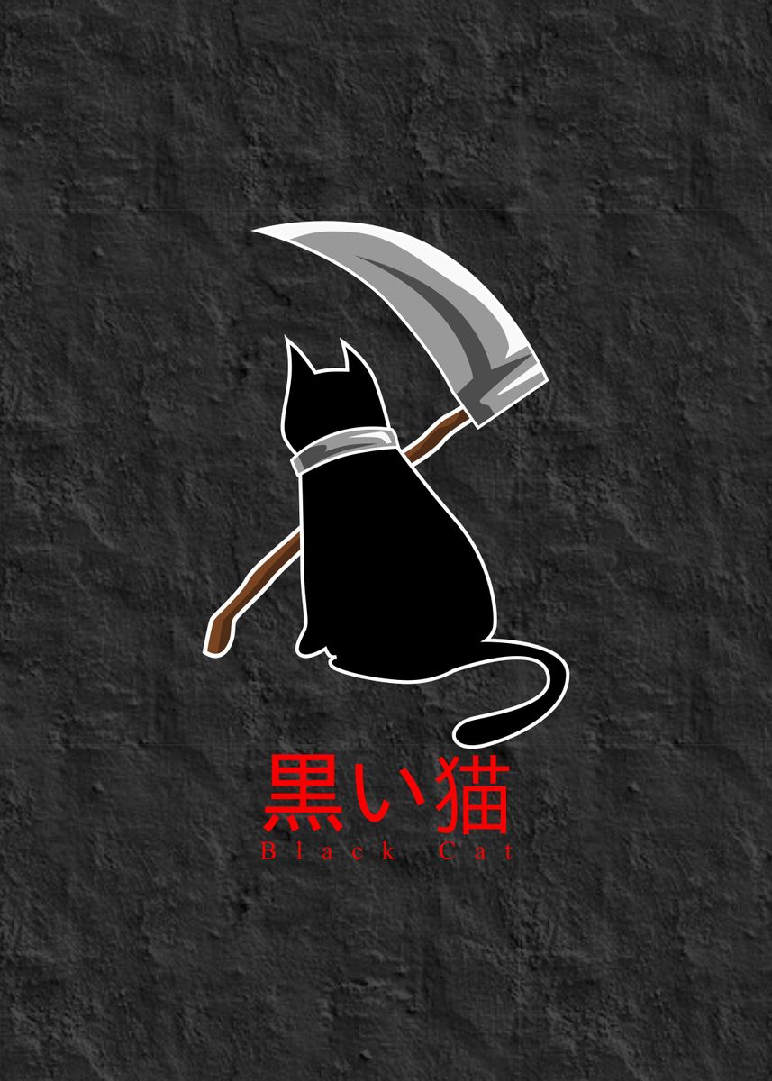 'Scythe Cat Shadow' Poster by Robby Fathur | Displate