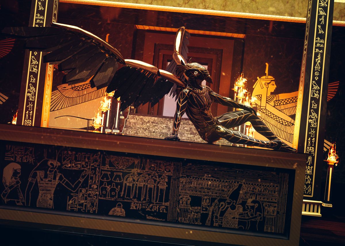 'Horus Cyber Angel' Poster by Jonathan Tred | Displate