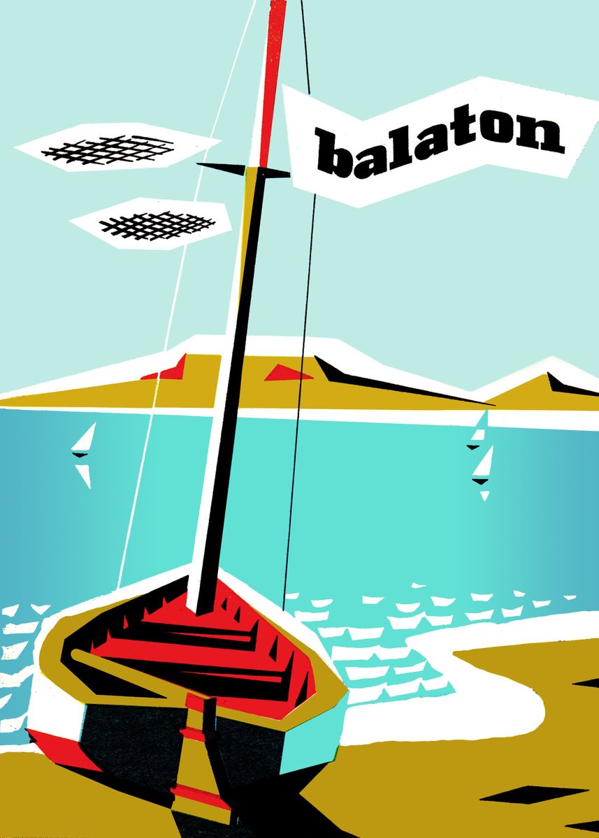 'Balaton lake' Poster, picture, metal print, paint by Long Shot | Displate