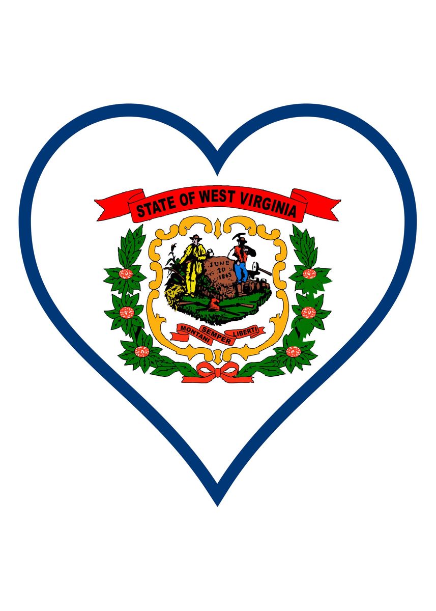 'Love West Virginia' Poster, picture, metal print, paint by HomeStead ...