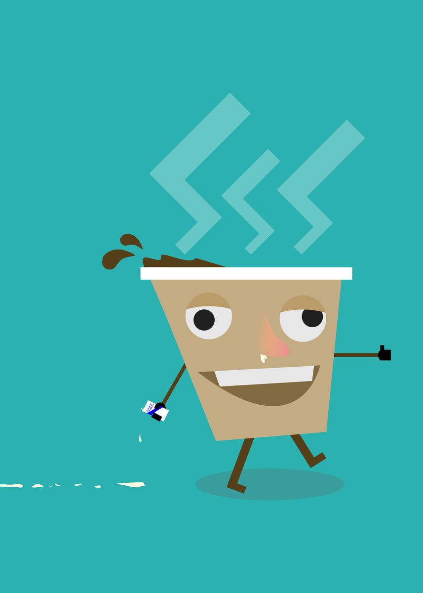 'Coffee Addiction' Poster by Guil | Displate