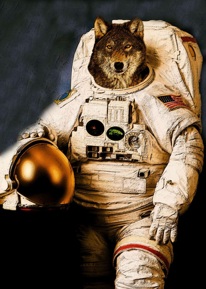 'ASTROWOLF' Poster, picture, metal print, paint by Dheni Ferstiono ...