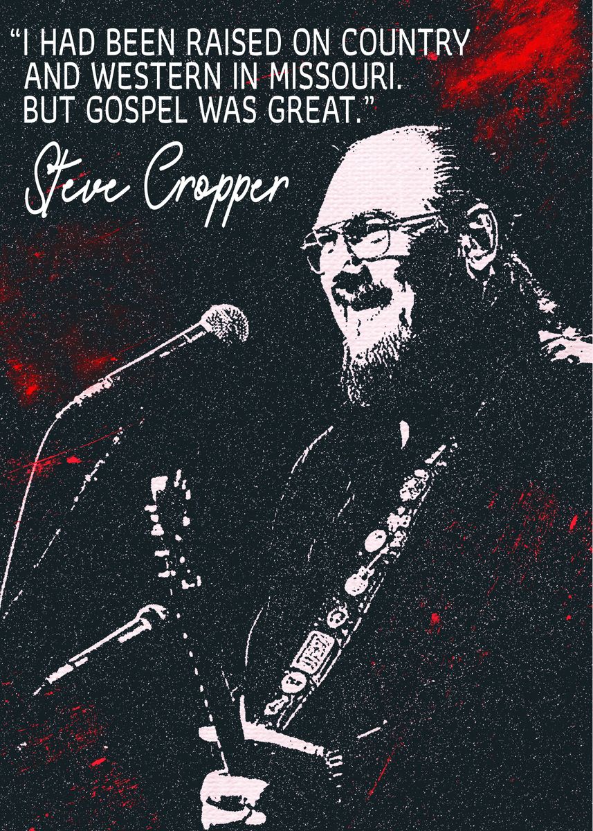 'Steve Cropper' Poster, picture, metal print, paint by TI KI | Displate