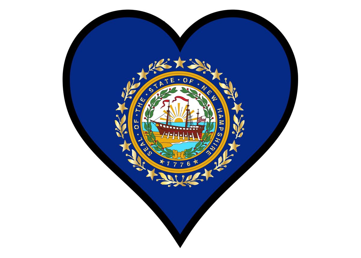 'Love New Hampshire' Poster by HomeStead Digital | Displate