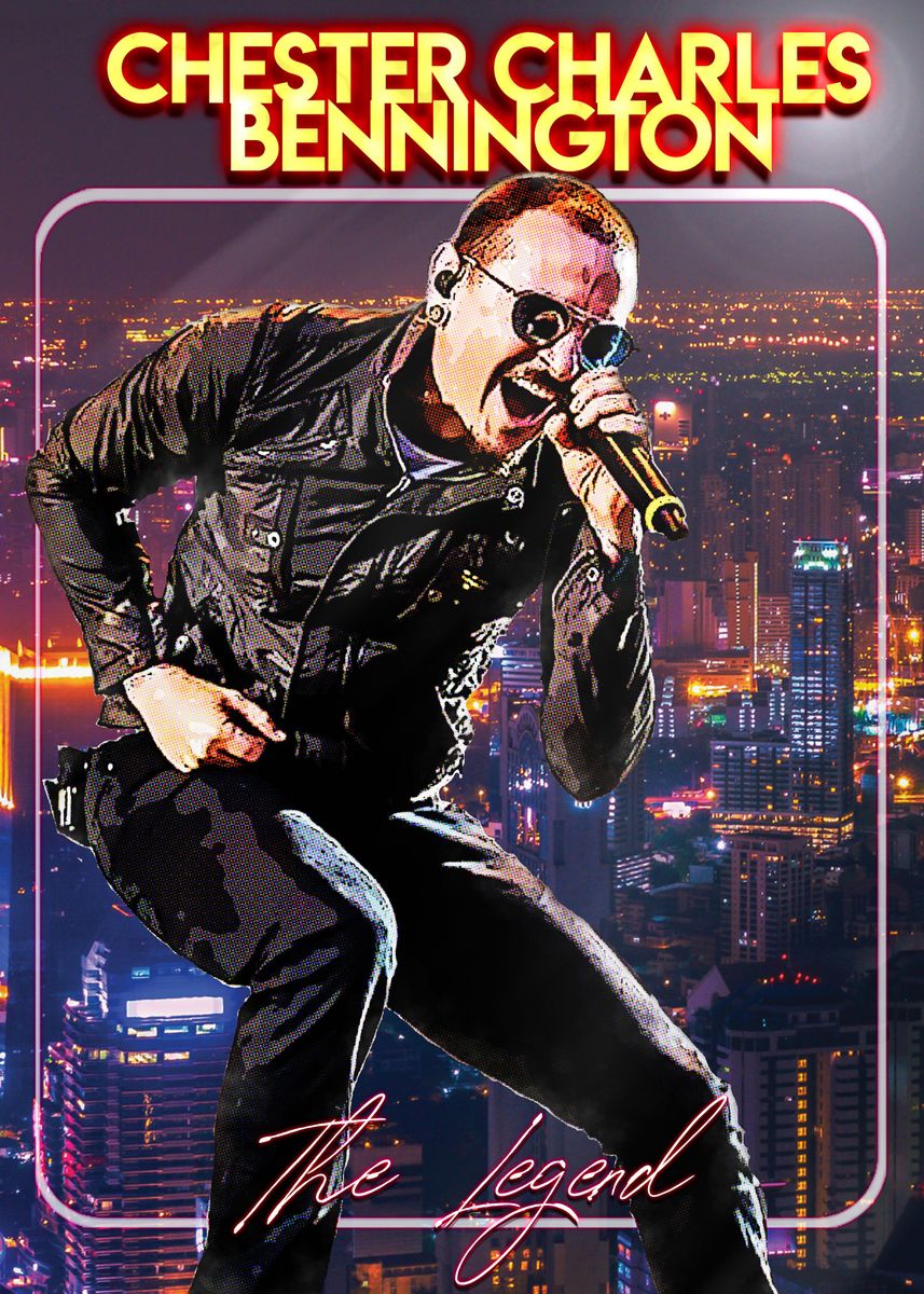 'Chester Charles Bennington' Poster, picture, metal print, paint by The ...
