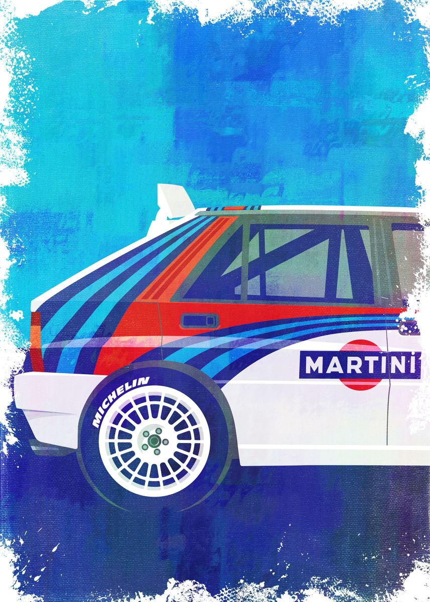 'Lancia Delta Rally Car' Poster, picture, metal print, paint by Richard ...