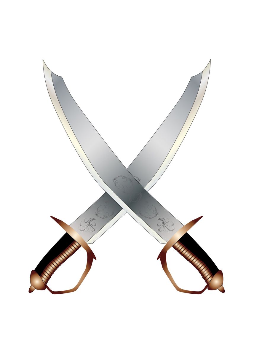 'Crossed Cutlasses' Poster, picture, metal print, paint by HomeStead ...