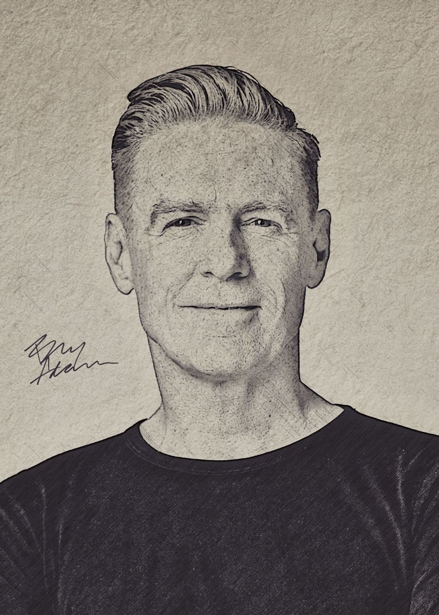 'Bryan Adams' Poster, picture, metal print, paint by John Smith | Displate