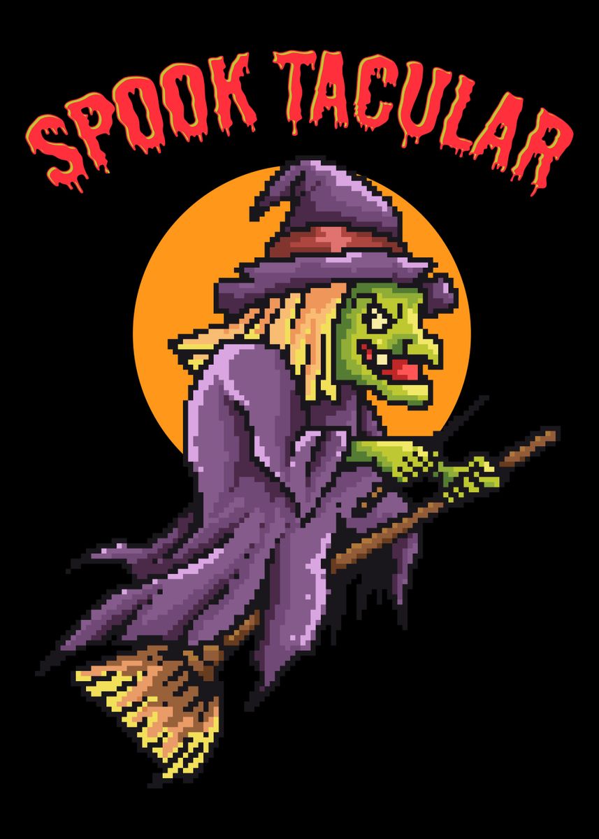 'Spooktacular Witch' Poster, picture, metal print, paint by ...