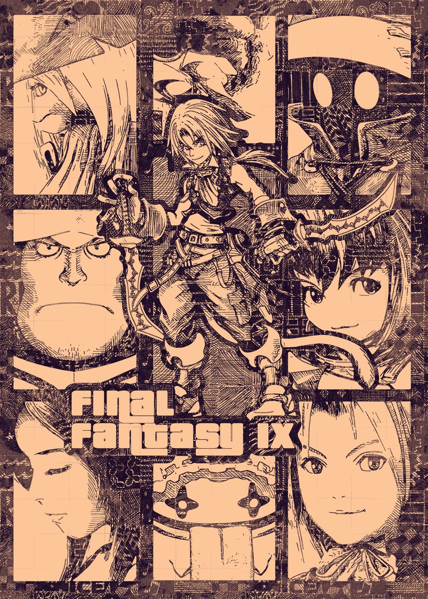 'final fantasy 9 doodle ' Poster, picture, metal print, paint by ...