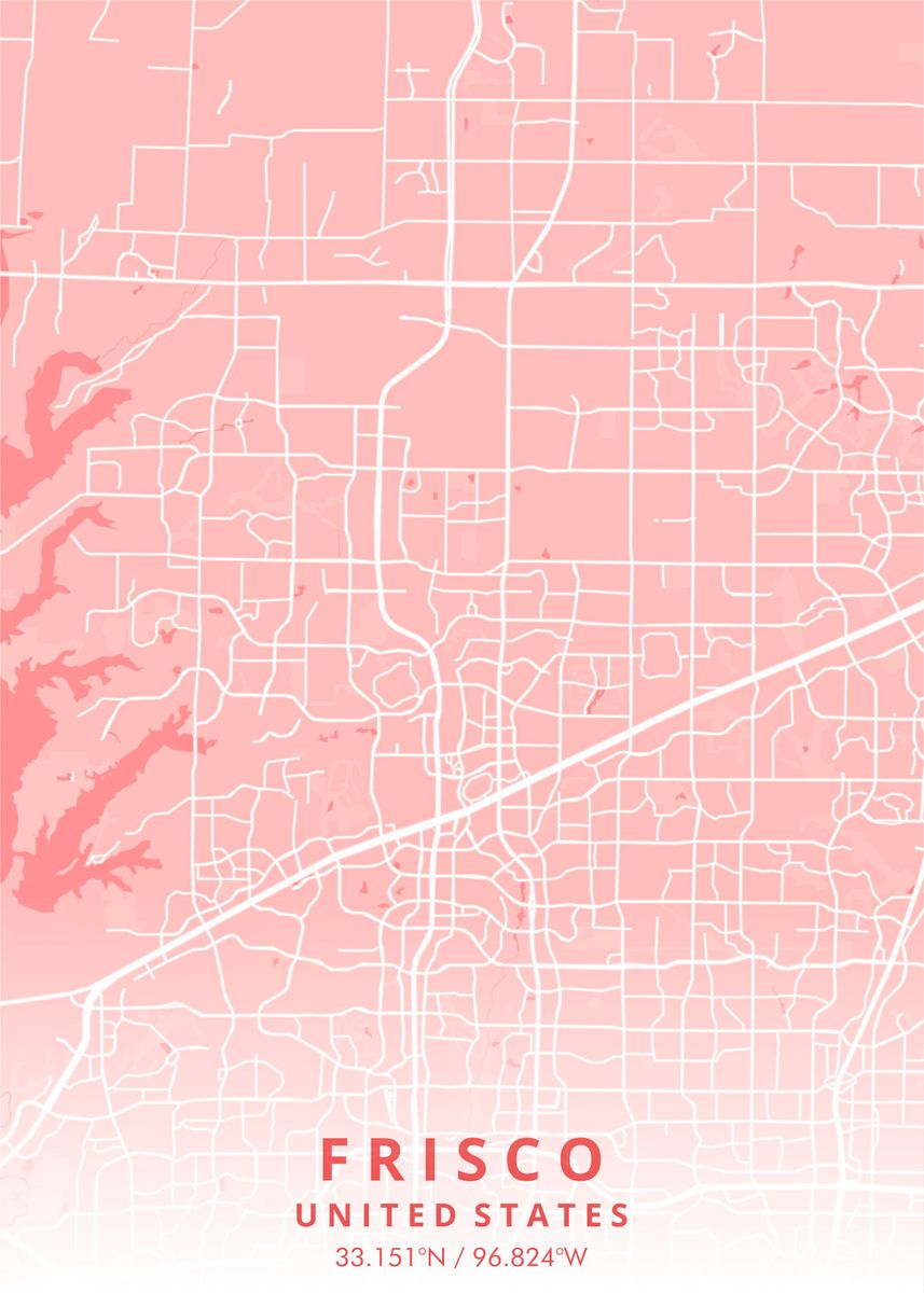 'Frisco Texas' Poster, picture, metal print, paint by Merah Djoeang ...