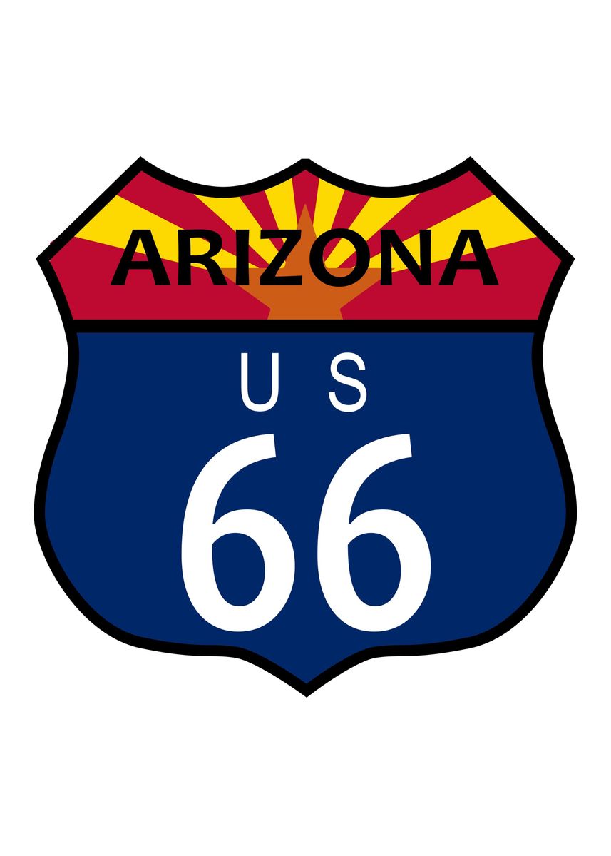 'Route 66 Arizona' Poster by HomeStead Digital | Displate