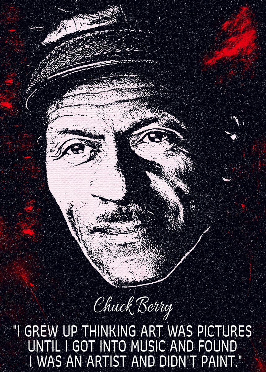 'Chuck Berry' Poster, picture, metal print, paint by TI KI | Displate