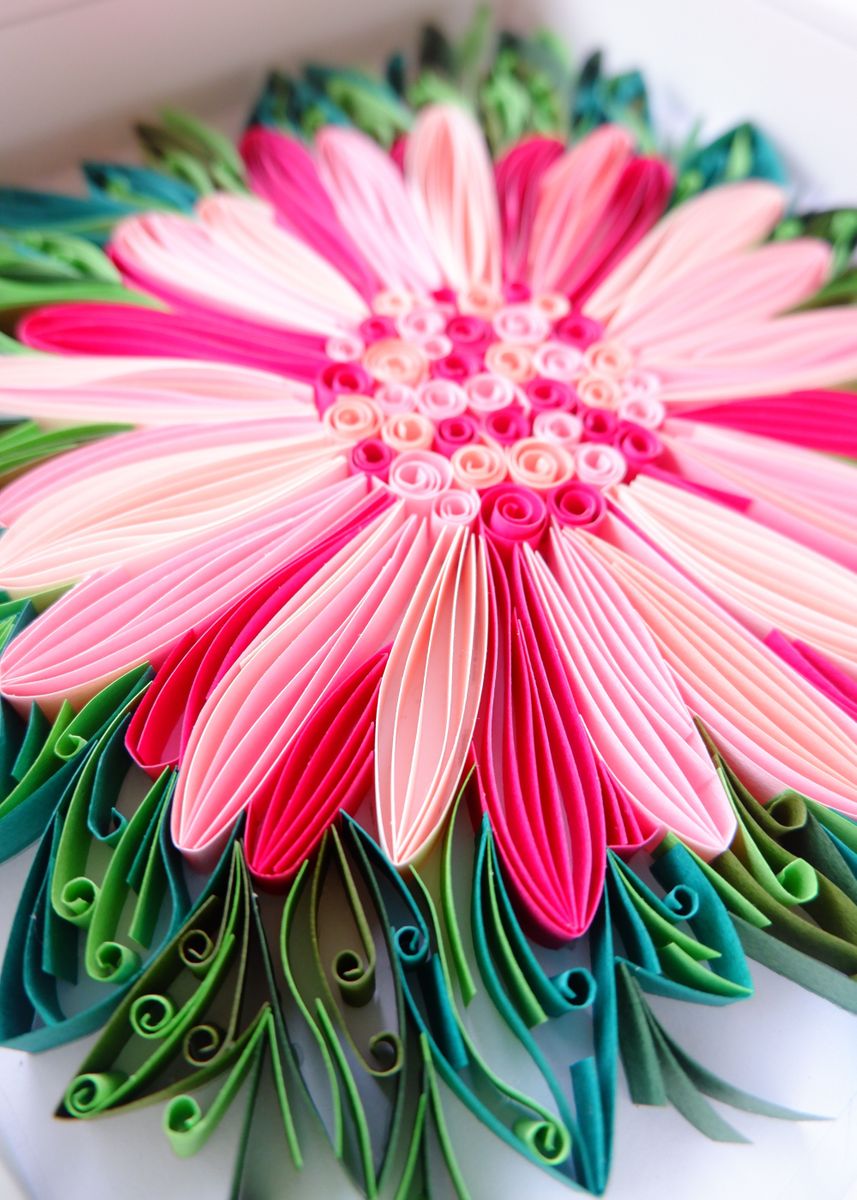 'Pink Daisy ' Poster by UnicQuilling | Displate