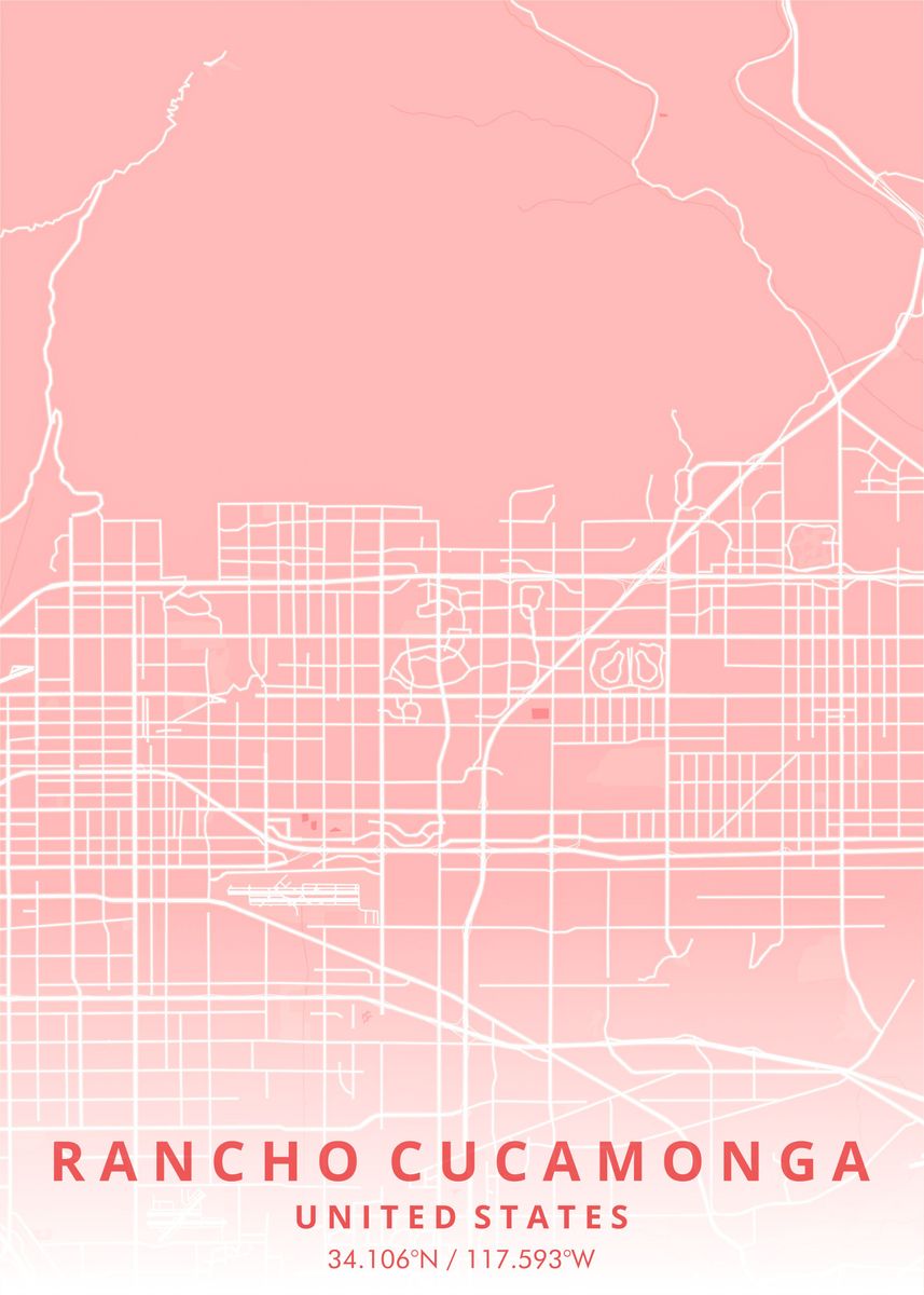 'Rancho Cucamonga Californi' Poster, picture, metal print, paint by ...