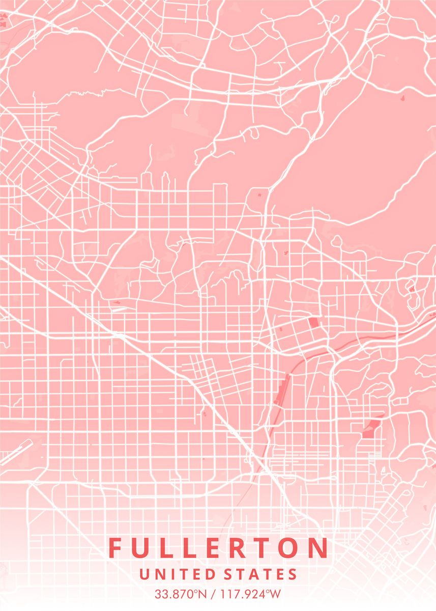 'Fullerton California' Poster by Merah Djoeang | Displate