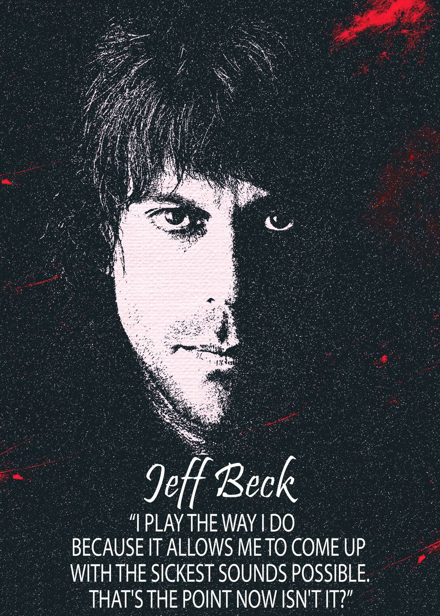 'Jeff Beck' Poster, picture, metal print, paint by TI KI | Displate