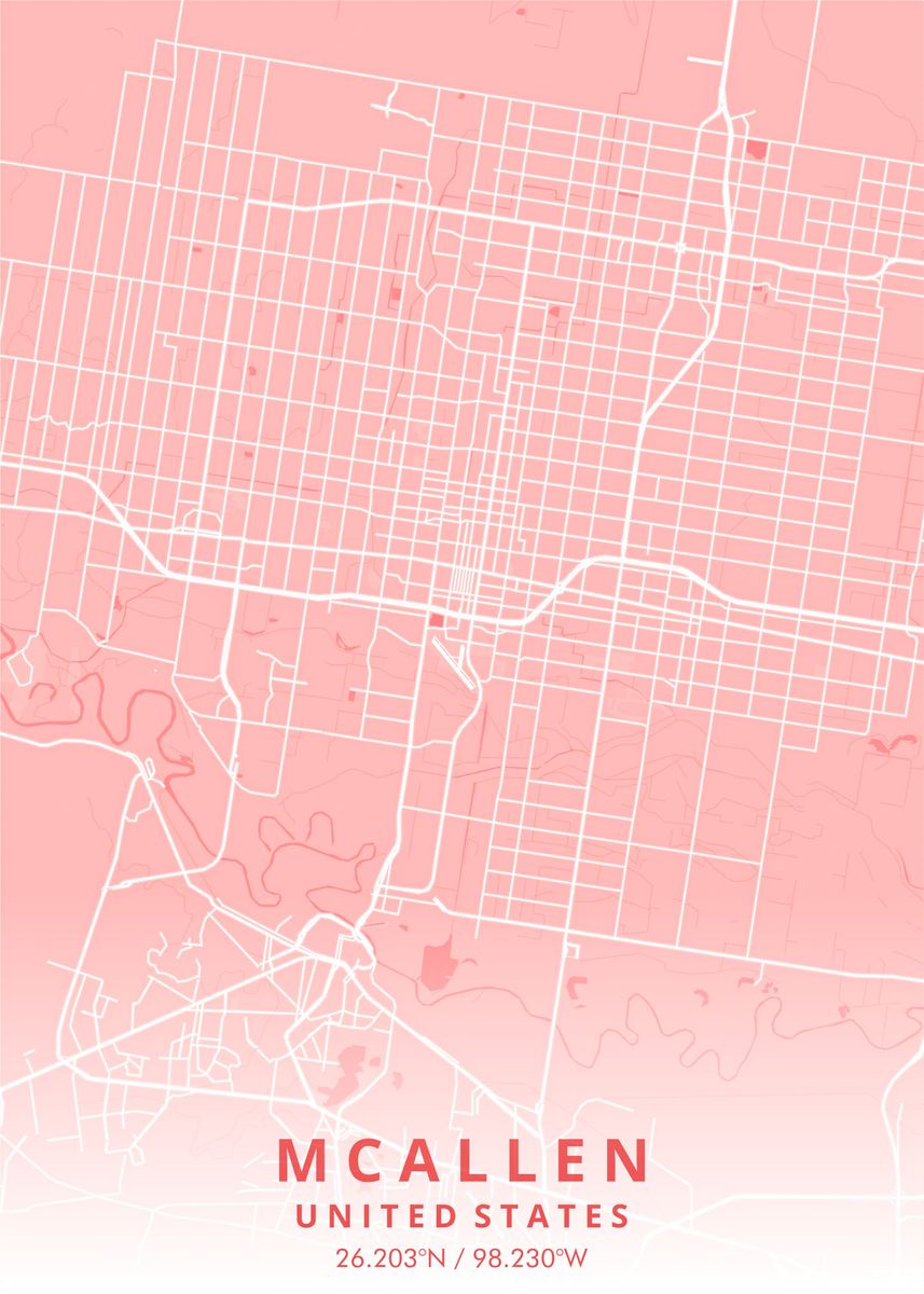 'McAllen Texas' Poster by Merah Djoeang | Displate