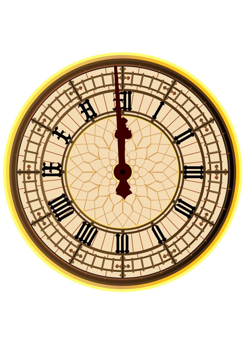'Big Ben Clock Face' Poster, picture, metal print, paint by HomeStead ...