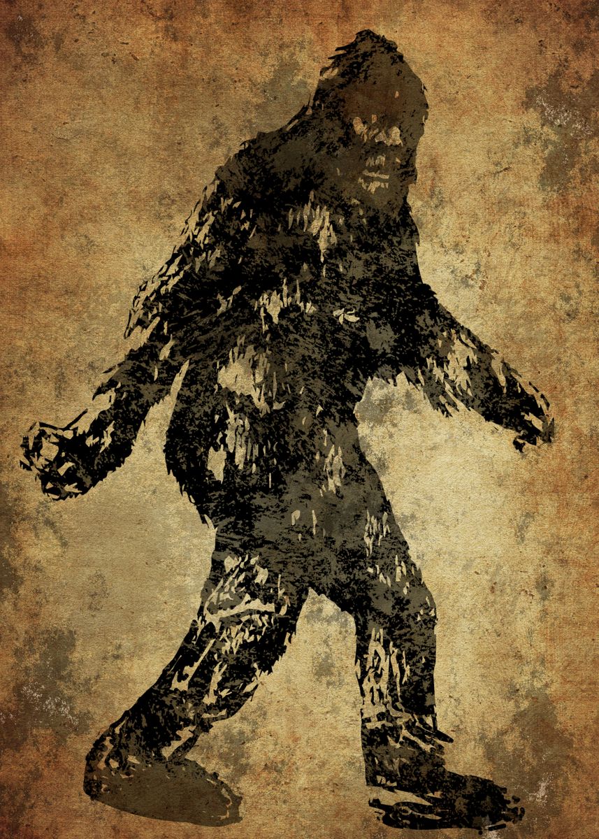 'Vintage Bigfoot Sasquatch' Poster by Boot Hill | Displate