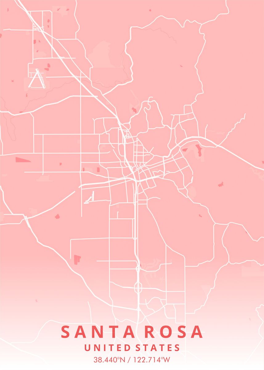 'Santa Rosa California' Poster by Merah Djoeang | Displate