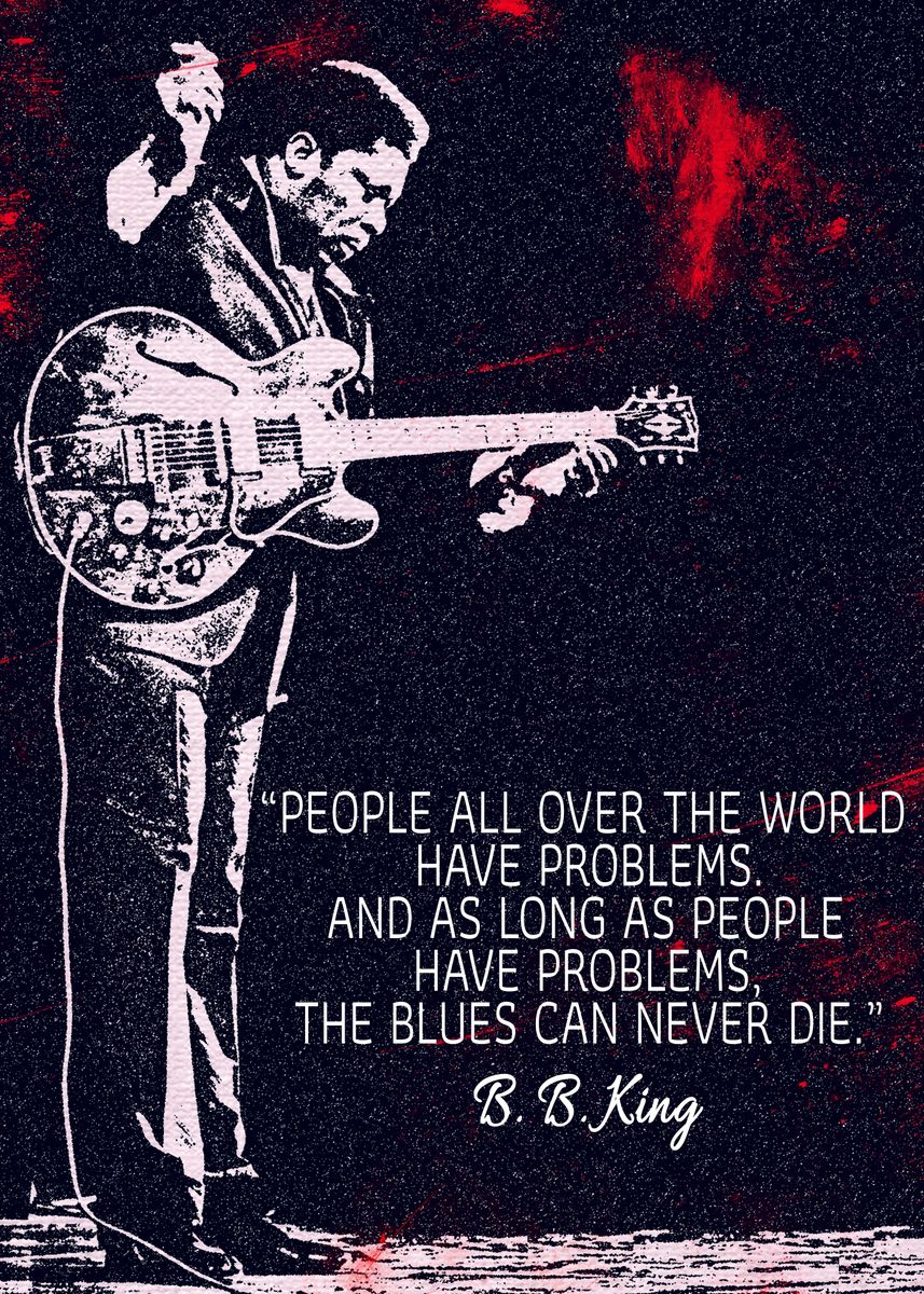'BB KING' Poster, picture, metal print, paint by TI KI | Displate