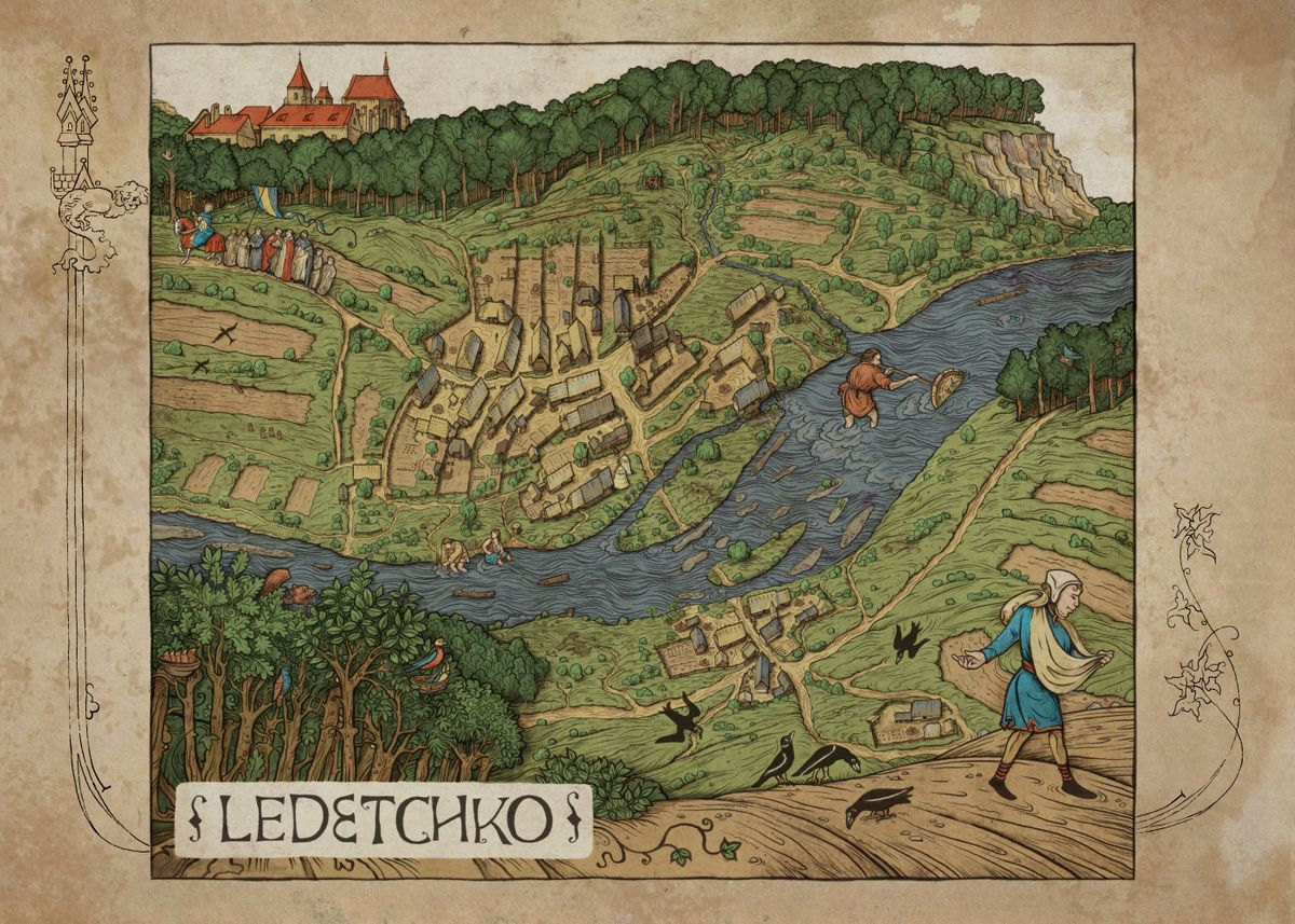 'Ledetchko Map' Poster by Kingdom Come Deliverance | Displate