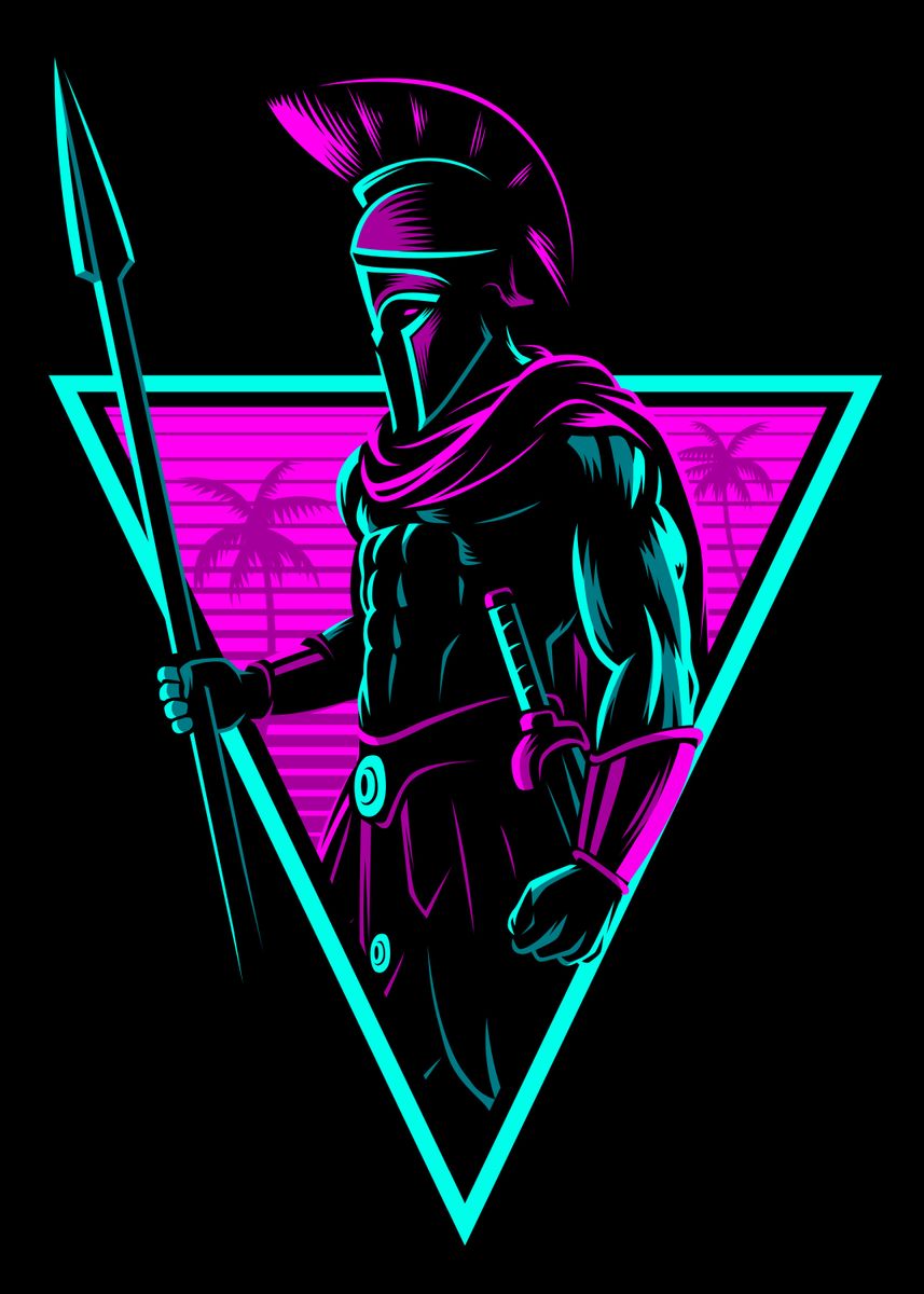 'Retro Gladiator' Poster, picture, metal print, paint by Alberto Perez ...