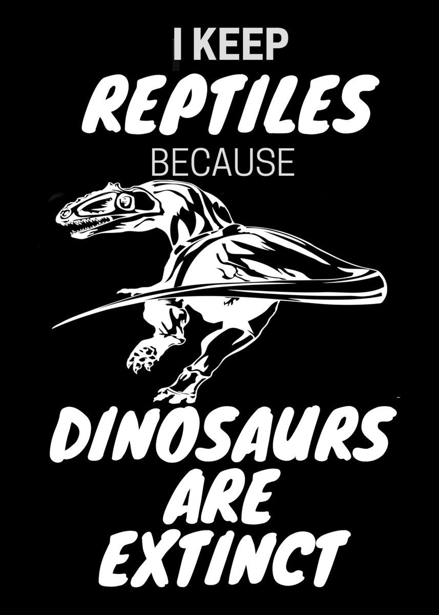 'Reptile Keeper Dino Print' Poster, picture, metal print, paint by Jon ...