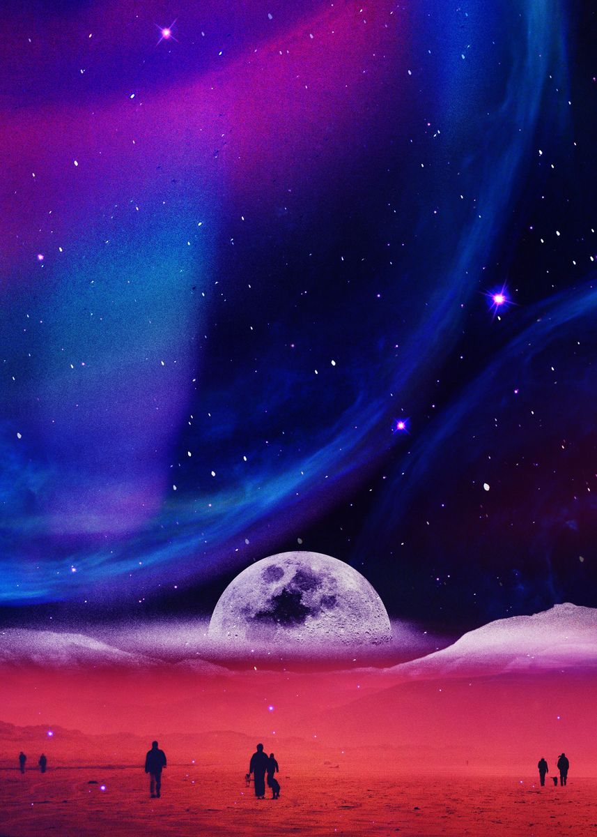 'Moon rocks' Poster, picture, metal print, paint by Stoian Hitrov ...