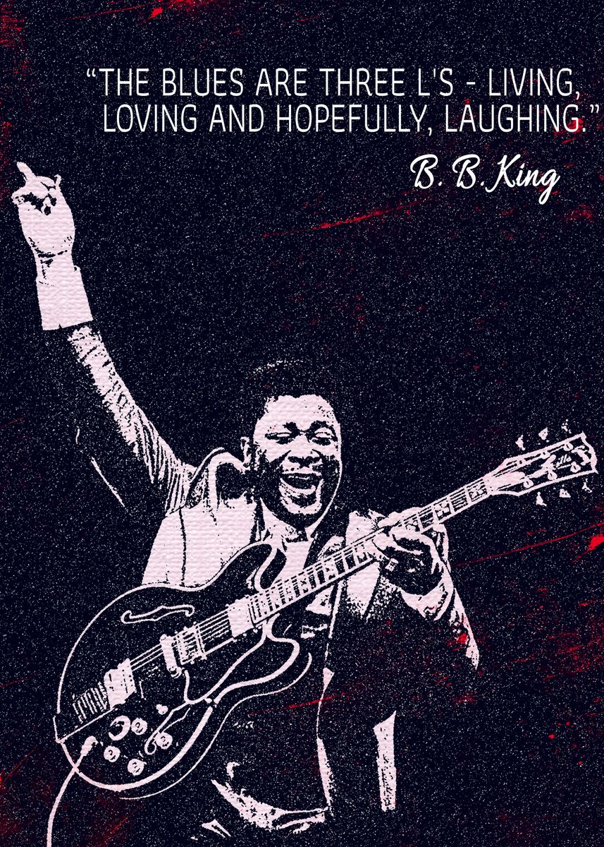 'BB KING' Poster, picture, metal print, paint by TI KI | Displate